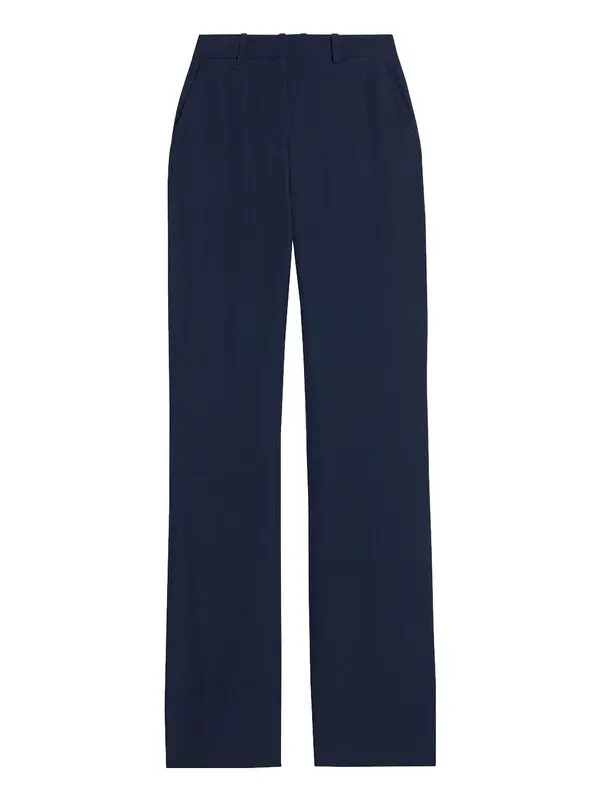 Balmain Wool Flared Trousers - Navy