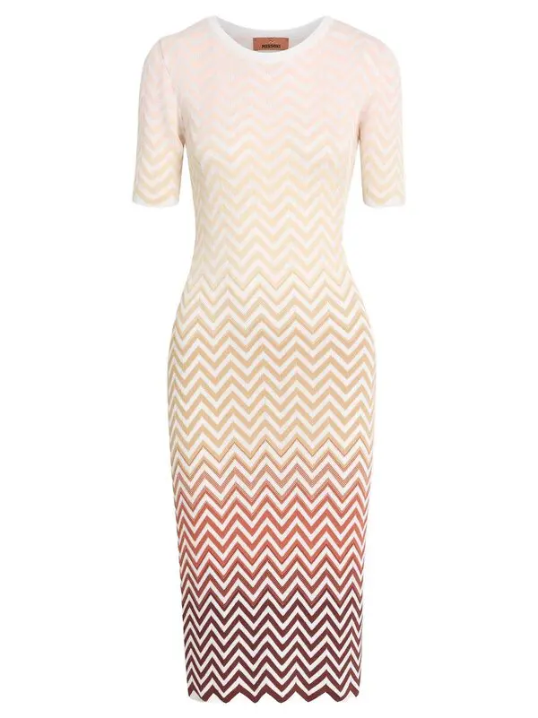 Missoni Crochet-knit Cotton-blend Midi Dress - Cream