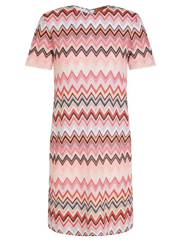 Missoni Crochet-knit Cotton-blend Mini Dress - Coral