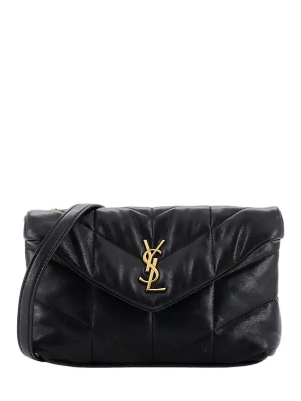 Saint Laurent Loulou Puffer Mini Shoulder Bag - Black