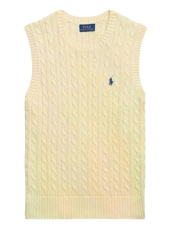 Polo Ralph Lauren Cable-knit Sleeveless Top - Neutrals