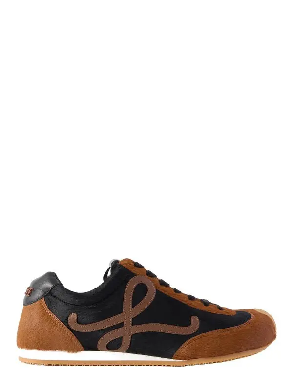Loewe Ballet Runner 2.0 Calf Hair And Leather Sneakers - Multi