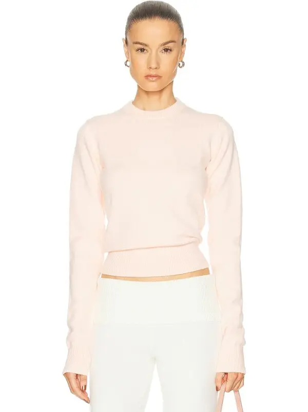 SKIMS Wool Cashmere Crewneck Sweater - Primrose