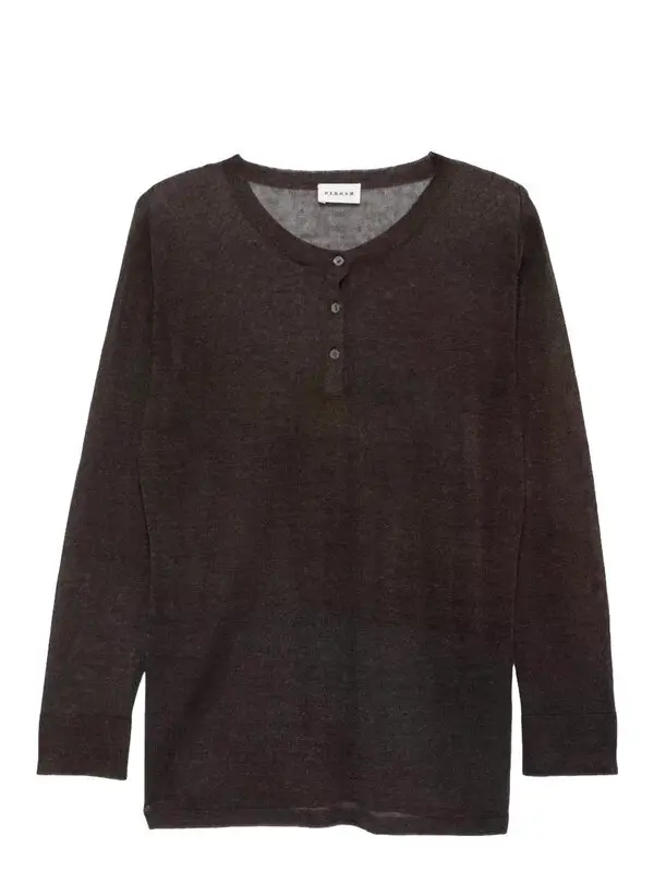 P.a.r.o.s.h Buttons T-shirt - Brown