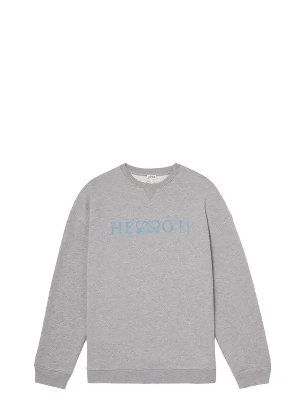 Loewe Logo-print Cotton-jersey Sweatshirt - Gray