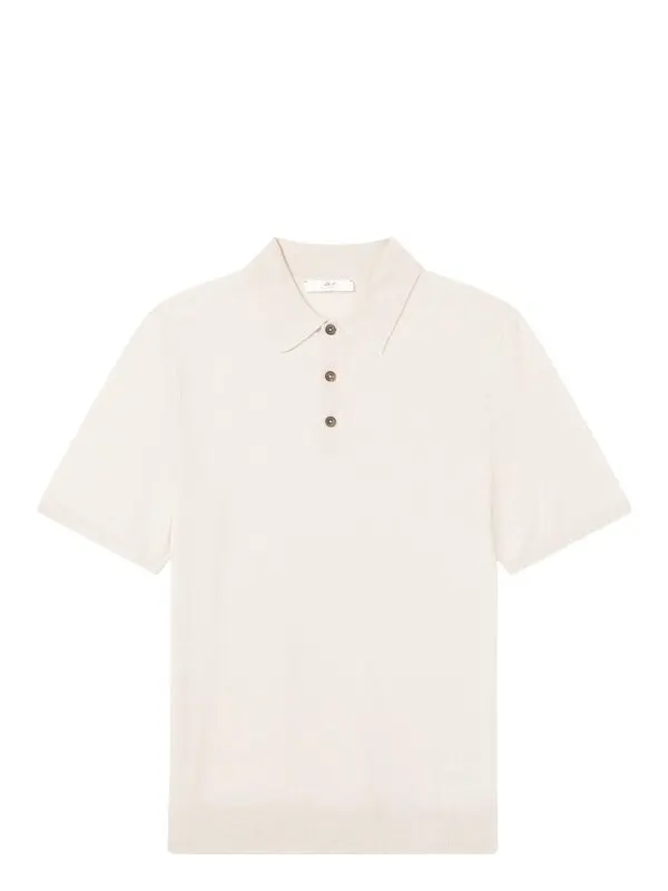 Mr P. Merino Wool Polo Shirt - Neutrals