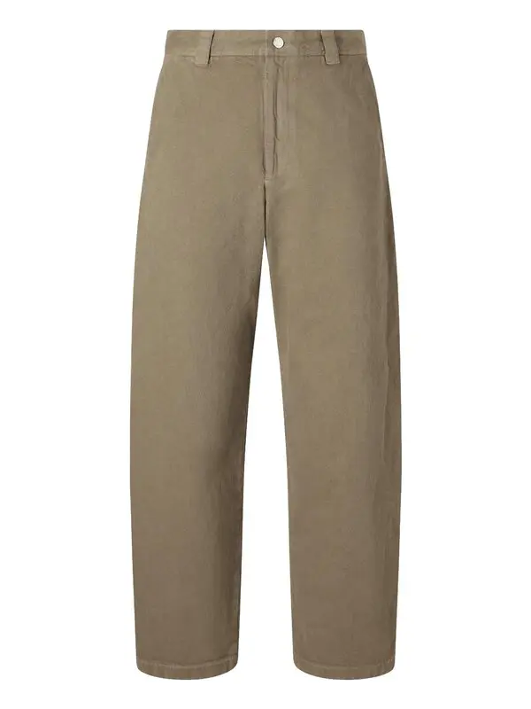 A.p.c. Ville Cropped Straight-leg Chinos - Green
