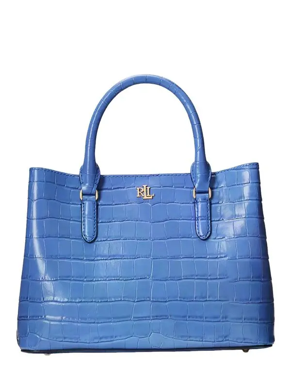 Ralph Lauren Embossed Leather Cross Body Bag - Blue