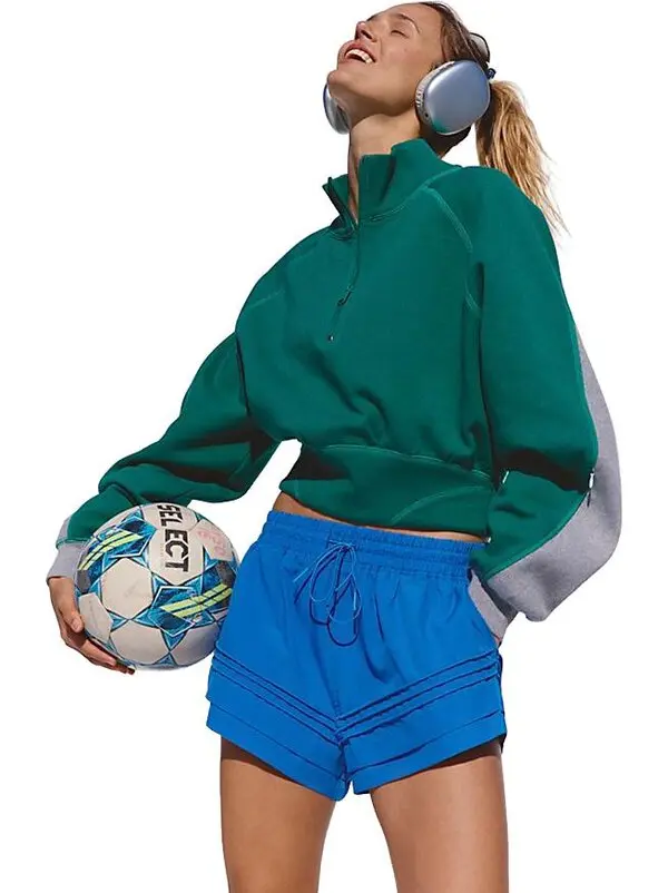 Free People Out Of The Park Pullover - Green Combo