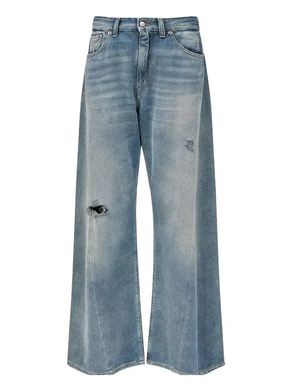MAISON MARGIELA Wide-leg Jeans With Worn Effect - Grey