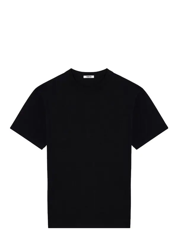 TEKLA Cotton Crew-neck T-shirt - Black