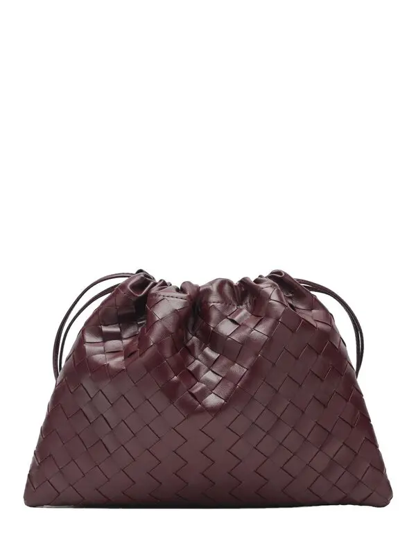 Bottega Veneta Medium Intrecciato Pouch - Burgundy