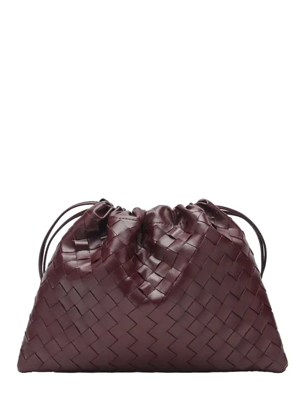 Bottega Veneta Medium Intrecciato Pouch - Burgundy