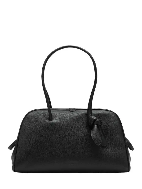 Jacquemus Leather Bowling Bag - Black