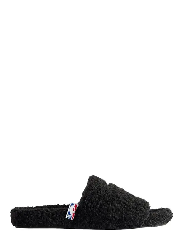 Balenciaga Furry Open Mule - Black/white