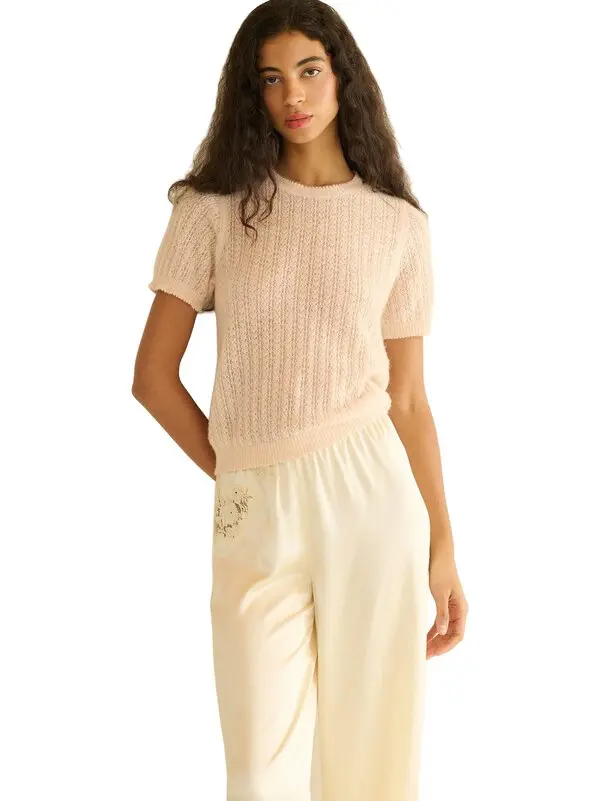 DÔEN Monica Pointelle Sweater - Parfait
