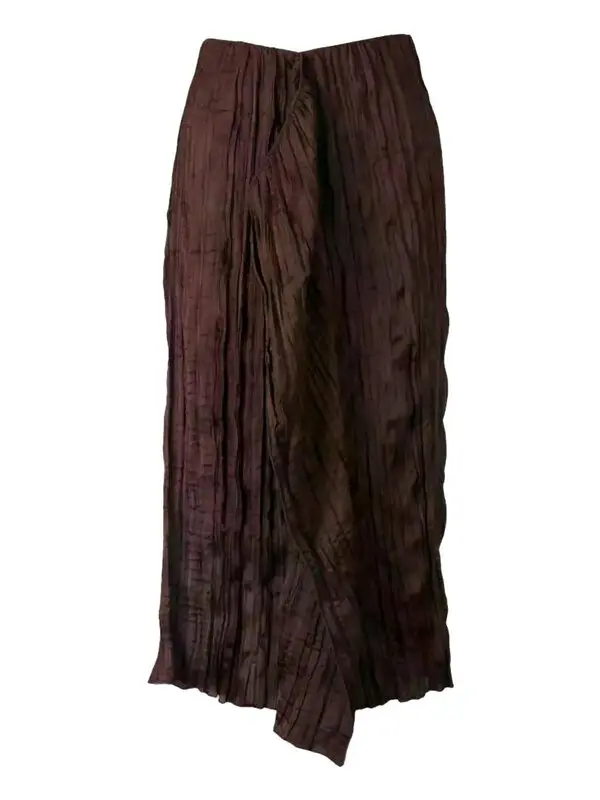 Staud Midi Ruffle Skirt - Brown