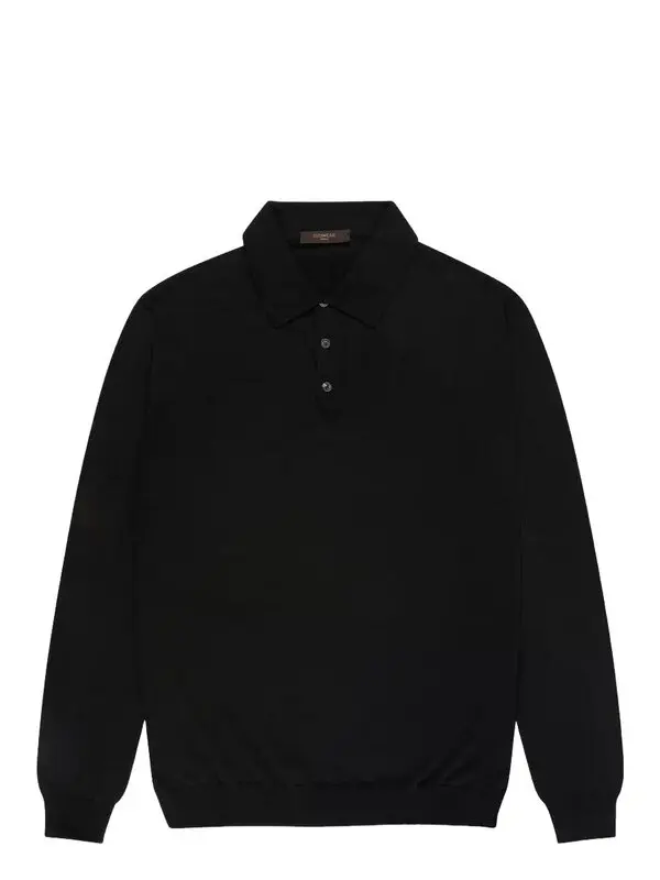 ZANONE Buttoned Polo Shirt - Black