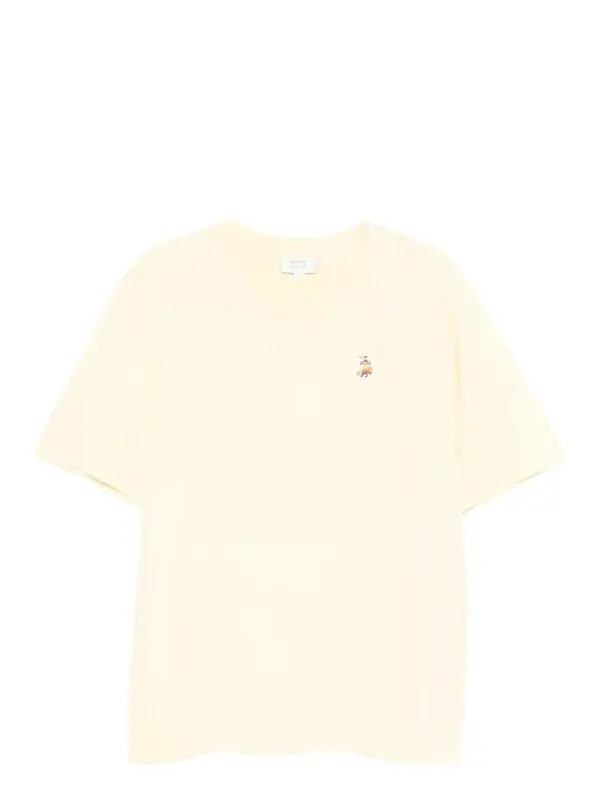 Maison Kitsuné Embroidered T-shirt - Yellow