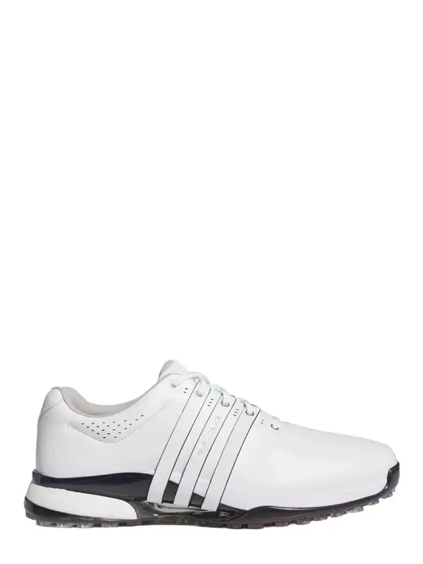 Adidas Spikeless Golf Shoes - Cloud White / Collegiate Navy / Lucid Red