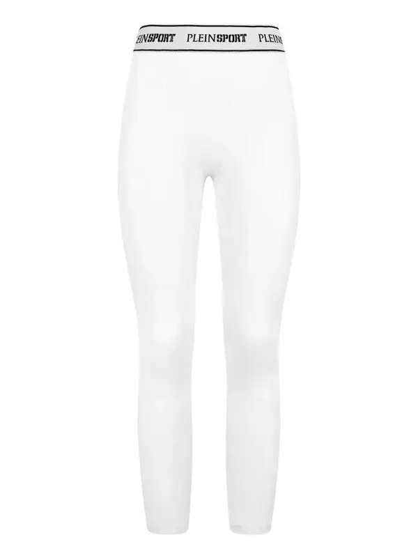 PLEIN SPORT Logo Elastic Leggings - White