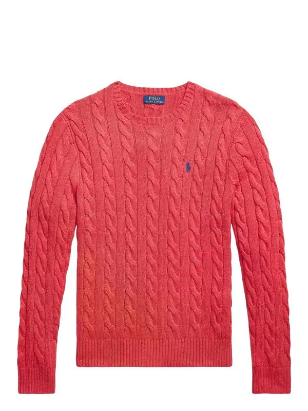 Polo Ralph Lauren Cable-knit Crew-neck Pullover - Red
