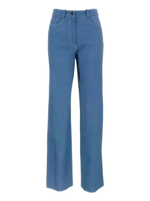 IRIE' Topstitching Trousers - Blue