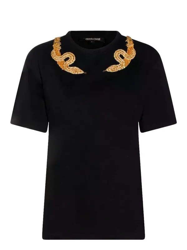 Roberto Cavalli Embellished T-shirt - Black