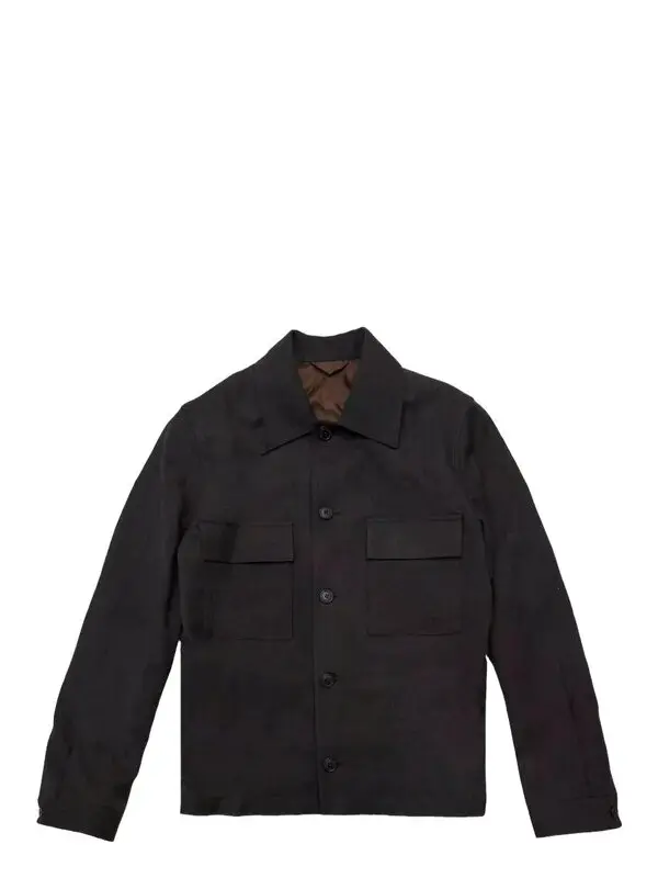 SELECTED Button Flap-pocket Overshirt - Grey