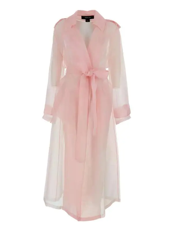 Federica Tosi Silk Trench Coat - Pink
