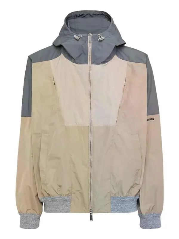 Dsquared2 Hooded Bomber Jacket - Neutrals