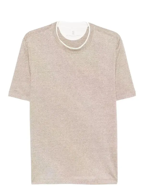 Brunello Cucinelli Trimmed T-shirt - Neutrals