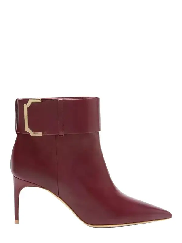 MALONE SOULIERS Rossella Leather Ankle Boots - Red