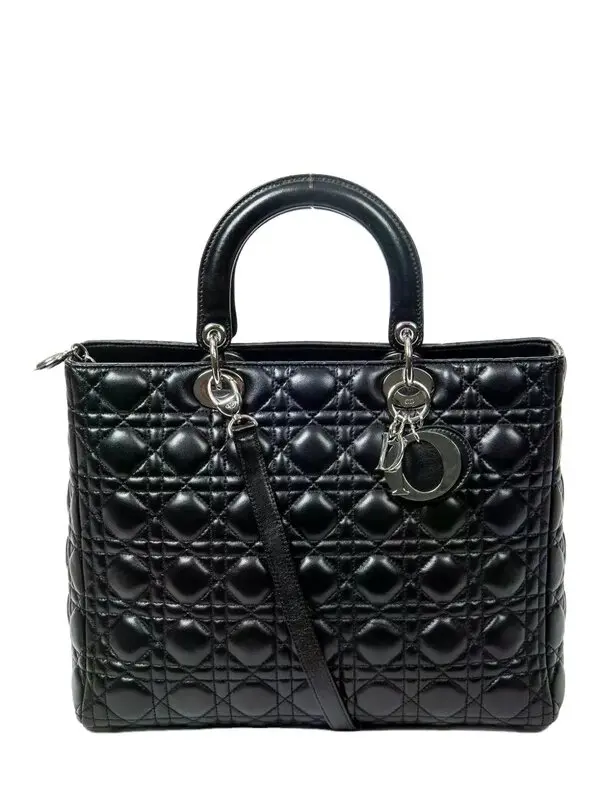 Dior Lady Large Tote Bag - Black
