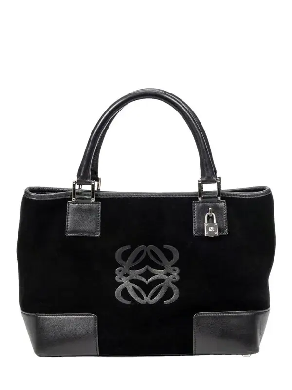 Loewe Logo-embroidered Small Tote Bag - Black
