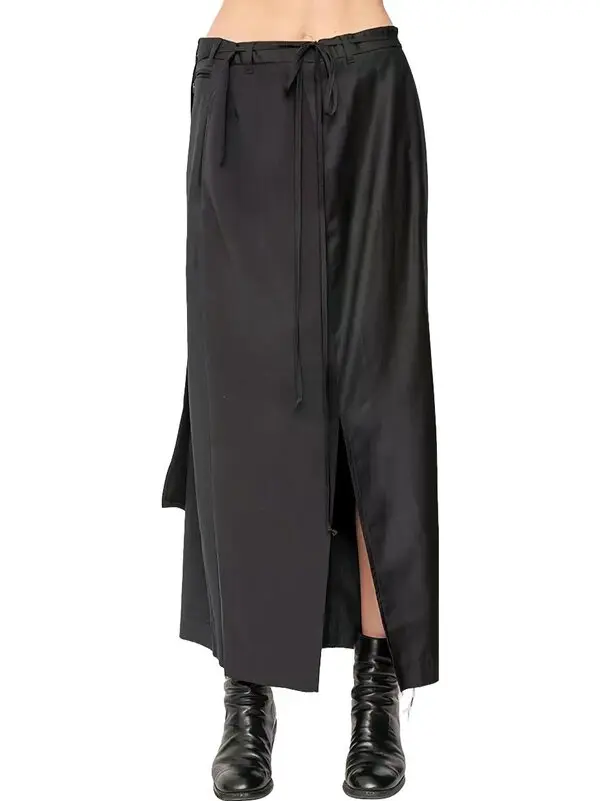 FAÇON JACMIN Jellie Drawstring Tailored Skirt - Black