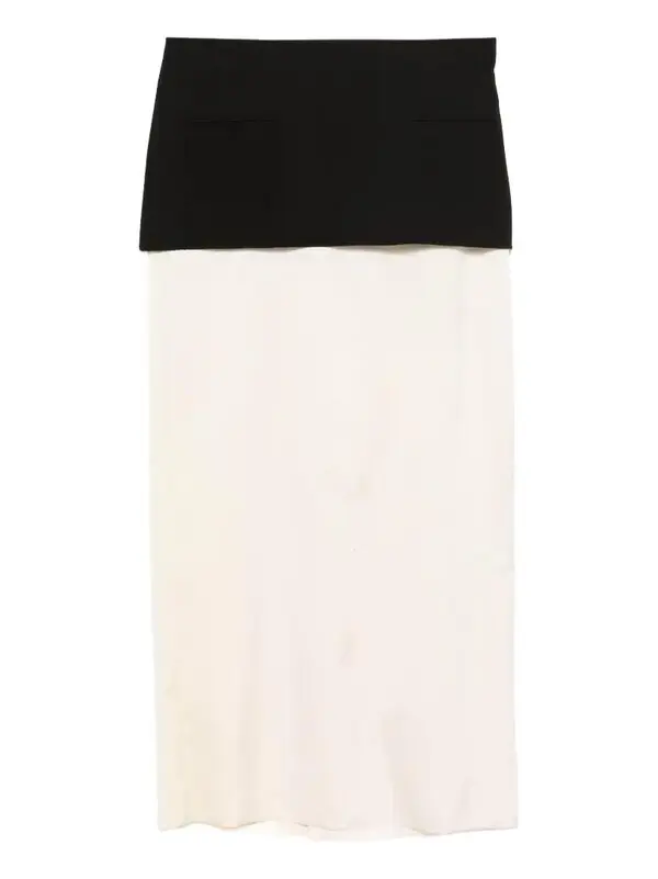 Patrizia Pepe Colour-block Midi Skirt - Neutrals