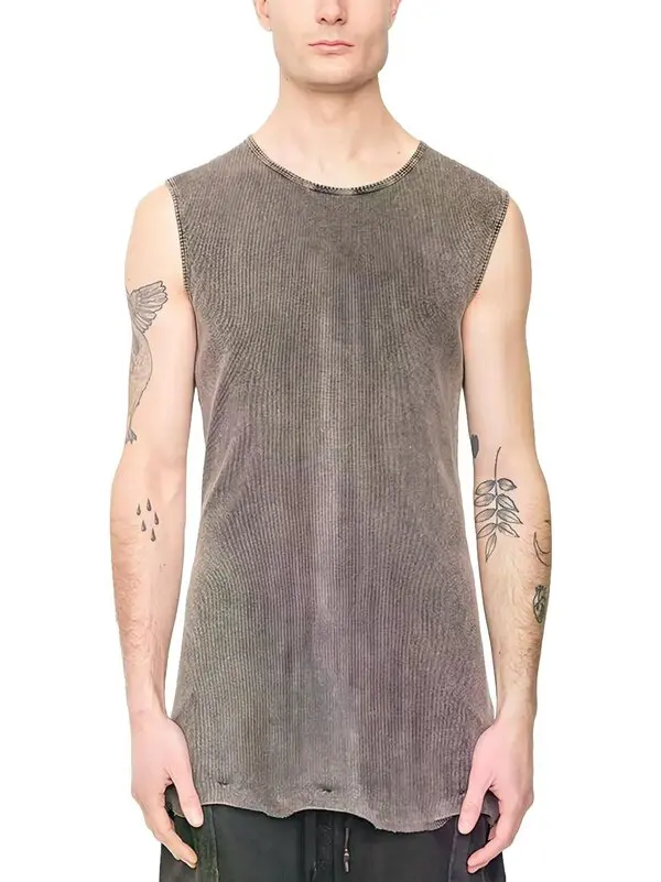 MD75 Knitted Sleeveless T-shirt - Grey