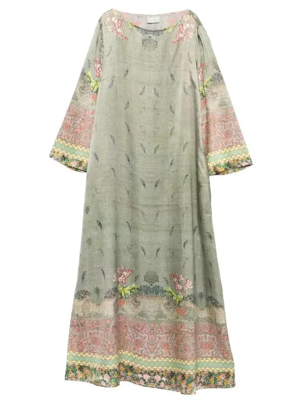 PIERRE-LOUIS MASCIA Floral-print Maxi Dress - Green
