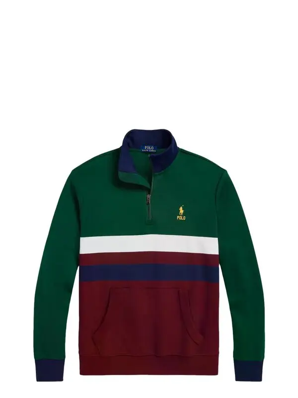 Polo Ralph Lauren Colour-block Half-zip Sweatshirt - Green