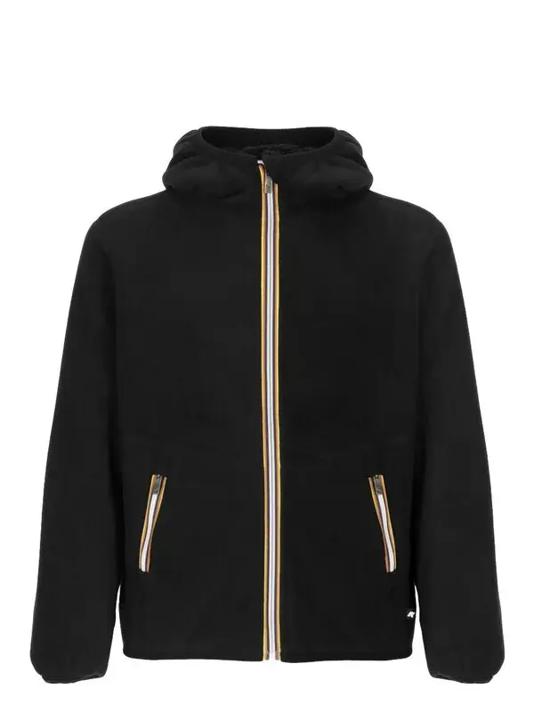 K-WAY Hooded Zip Jacket - Black