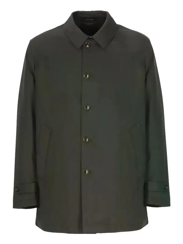MONTECORE Button Wool Raincoat - Green