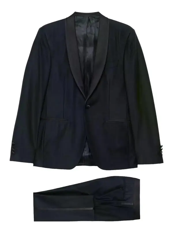 Canali Single-breasted Dinner Suit - Blue