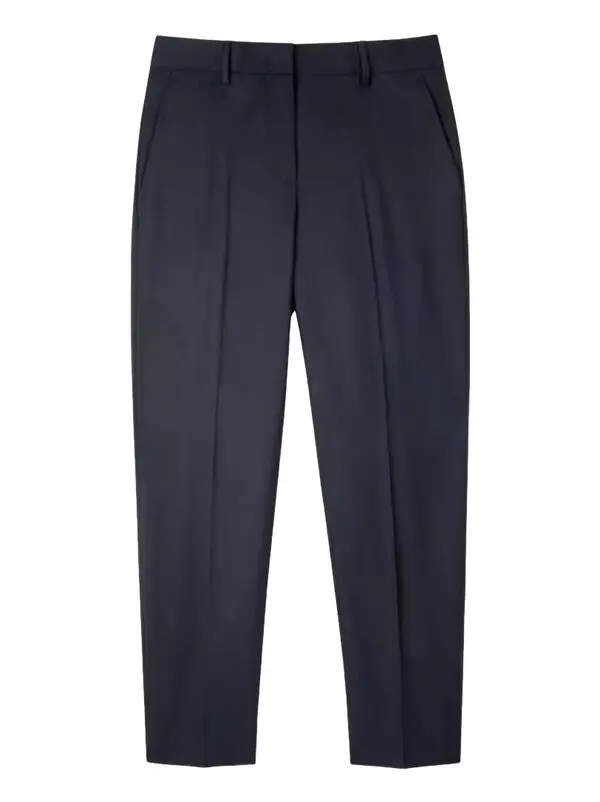 Paul Smith Pleated Wool Trousers - Blue