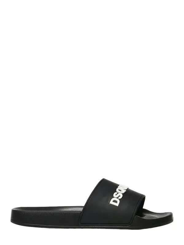 Dsquared2 Logo-embossed Slides - Black
