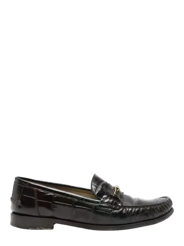 FERRAGAMO Vara Leather Loafers - Brown