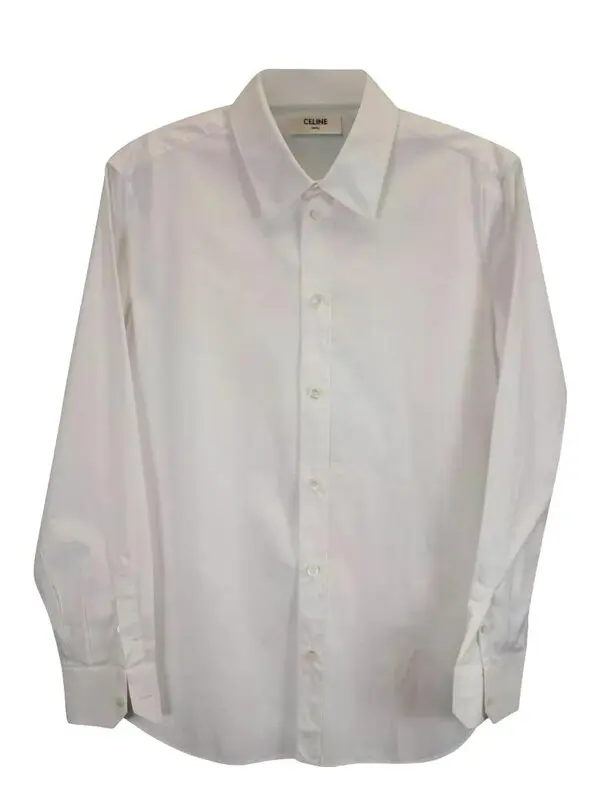 Celine Button-down Cotton Shirt - White