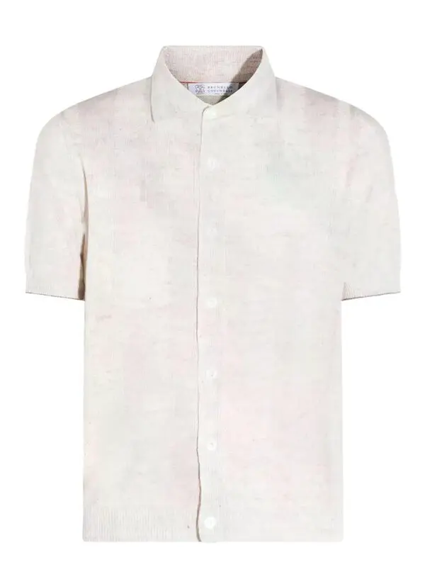 Brunello Cucinelli Buttoned Linen Shirt - Neutrals