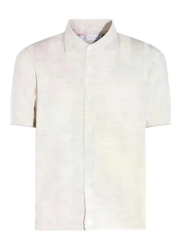 Brunello Cucinelli Buttoned Linen Shirt - Neutrals