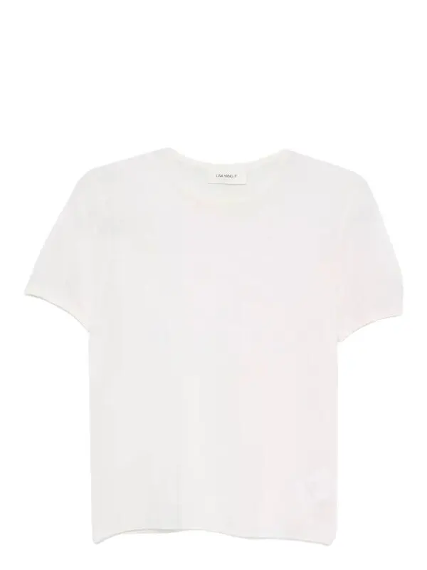 LISA YANG The Ira Textured Knitted T-shirt - White